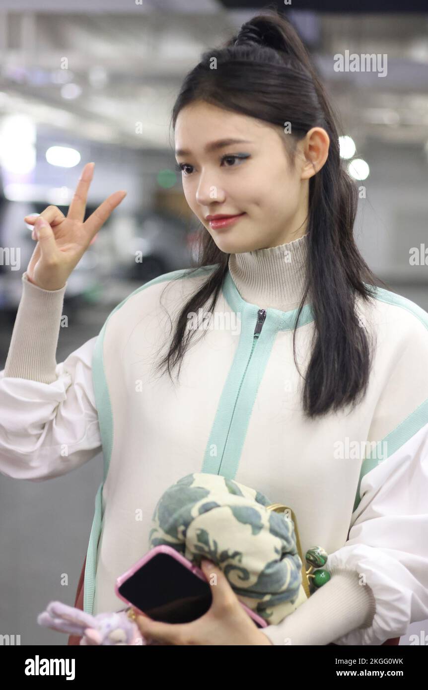 Chinese actress Lin Yun departed from a hotel in Shanghai, China, 4 ...