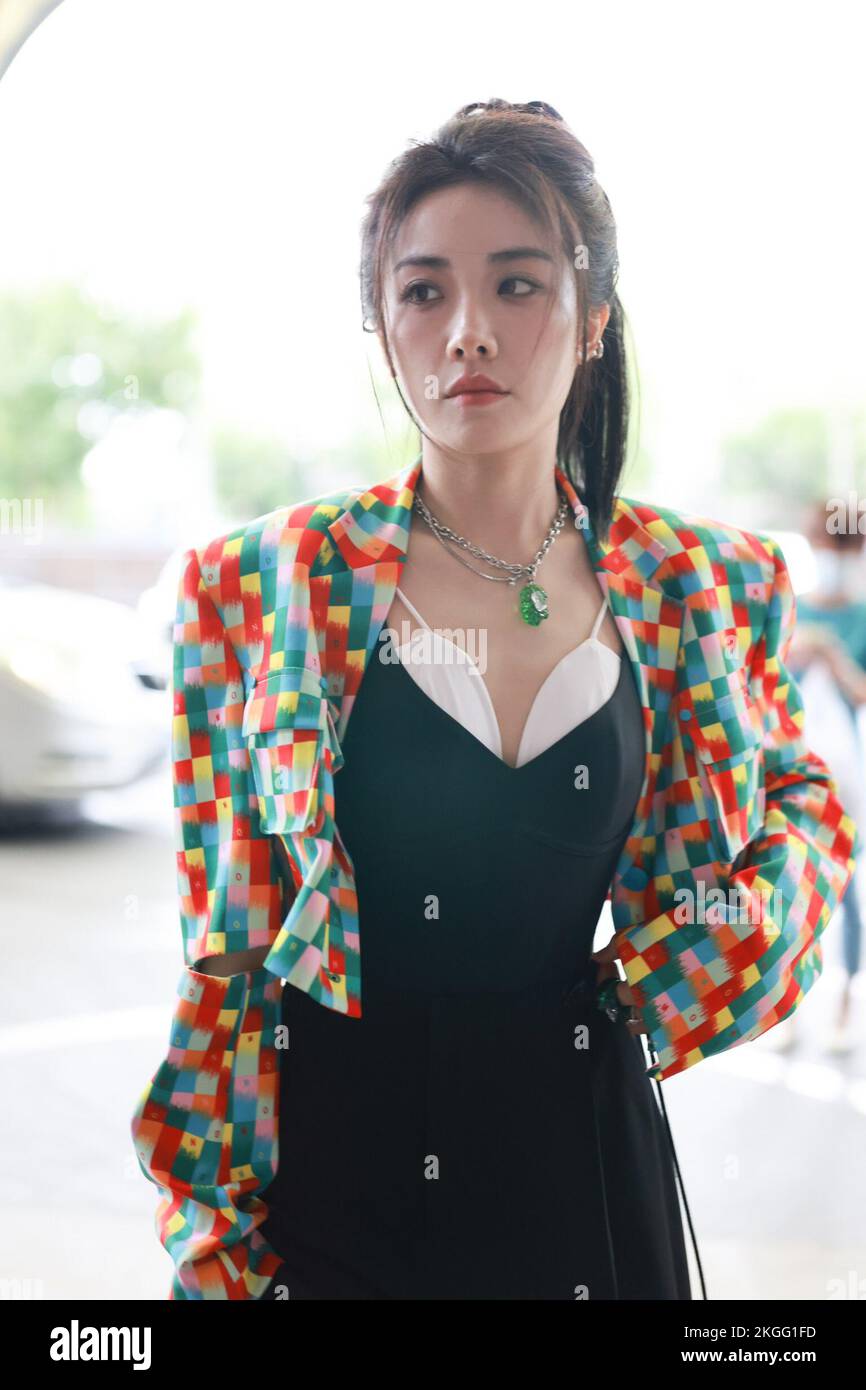 Chinese singer and actress Yu Yan appeared at Shanghai Fashion Week in Shanghai, China, 26 ...