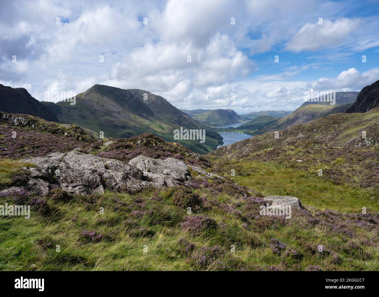 View towards Buttermere and Crummock Water, The Lake District, Cumbria ...