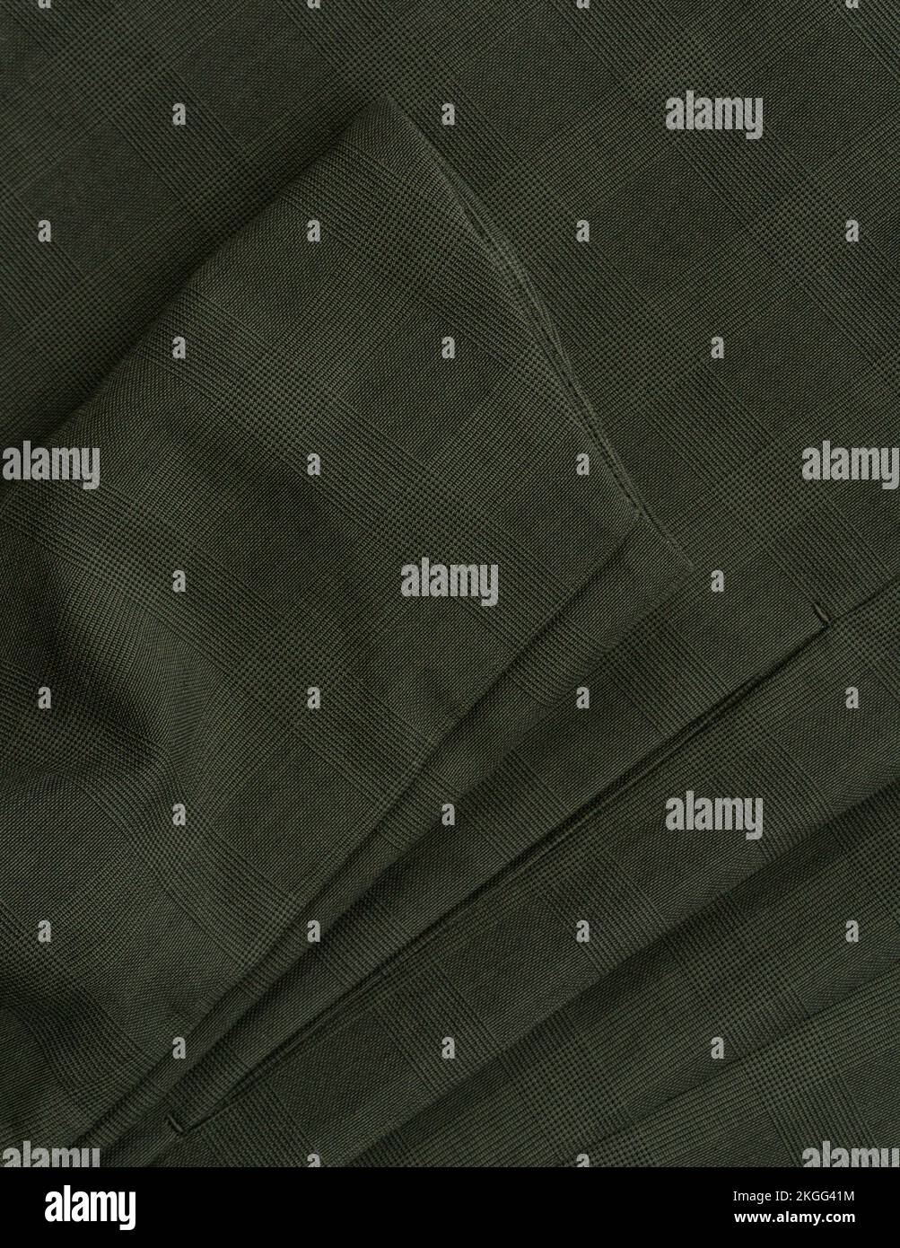 Dark green checkered textile sleeve background Prince of Wales Stock ...