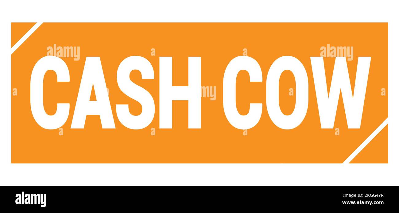 CASH COW text written on orange grungy stamp sign Stock Photo - Alamy
