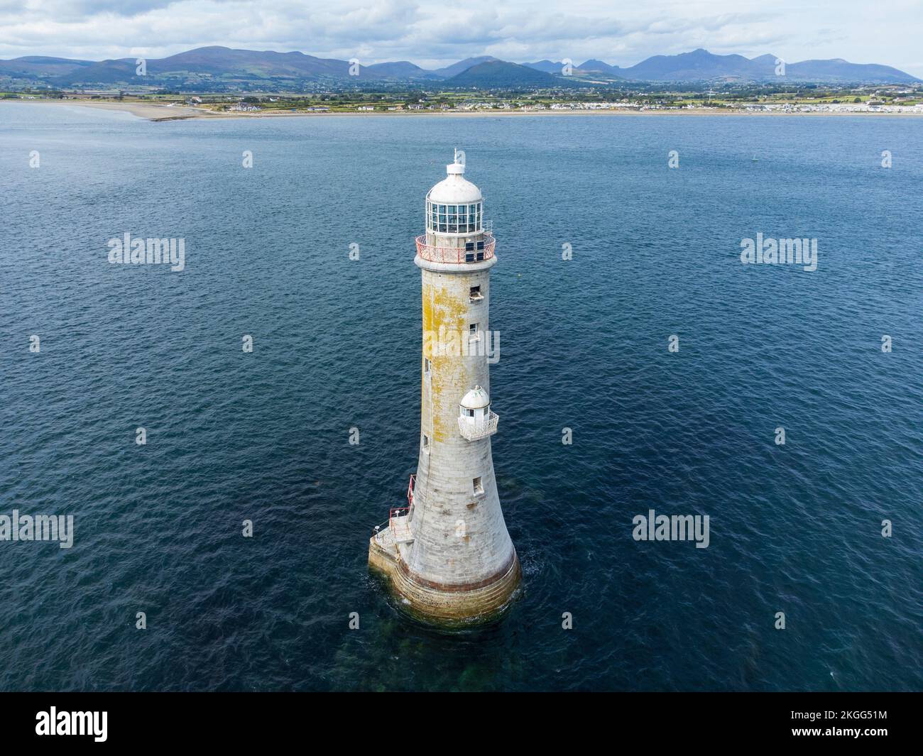 Haulbowline lighthouse at Cranfield, Co. Down, at the entrance to ...