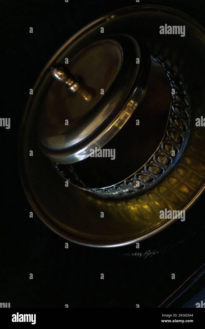 Antique metal box on the gap Stock Photo - Alamy