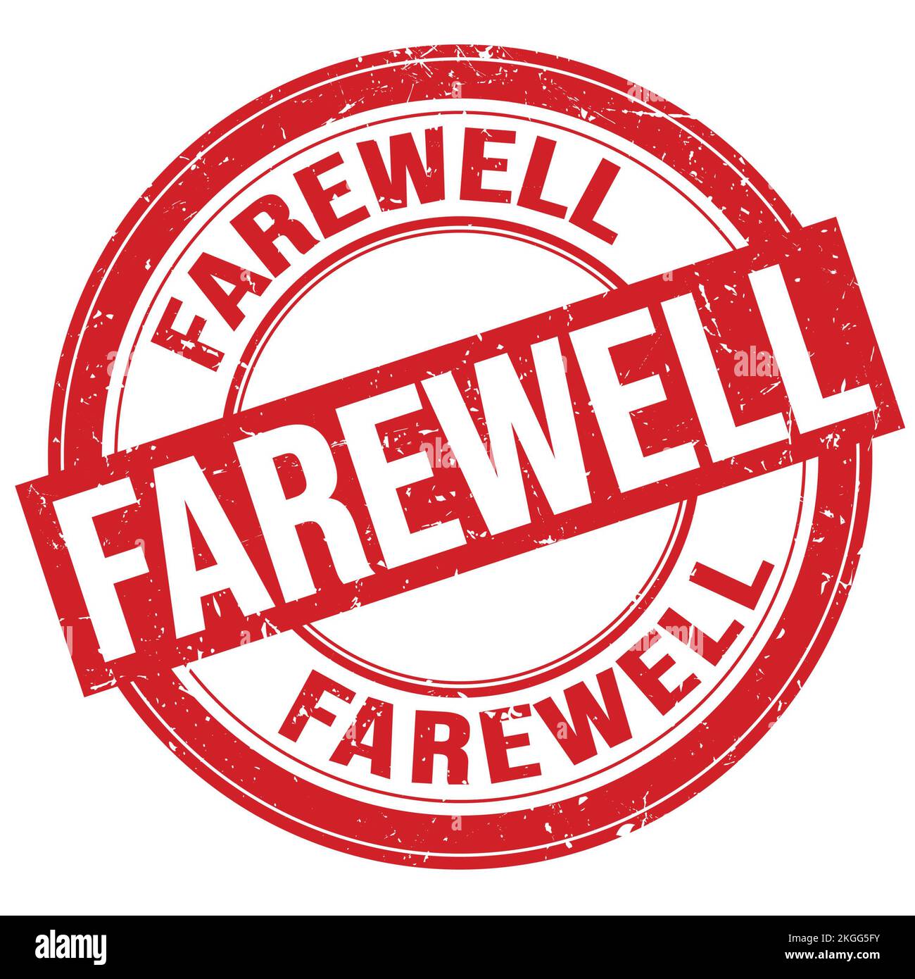 FAREWELL text written on red round grungy stamp sign Stock Photo - Alamy