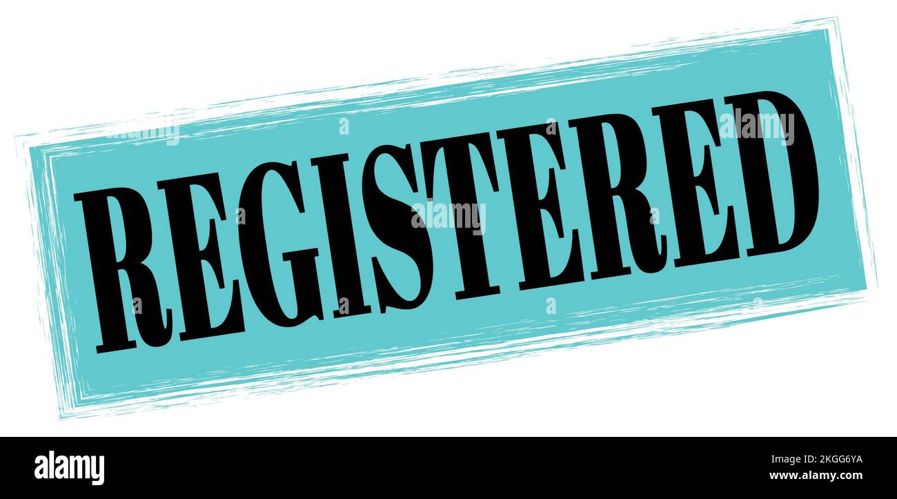 Registered word Cut Out Stock Images & Pictures - Alamy