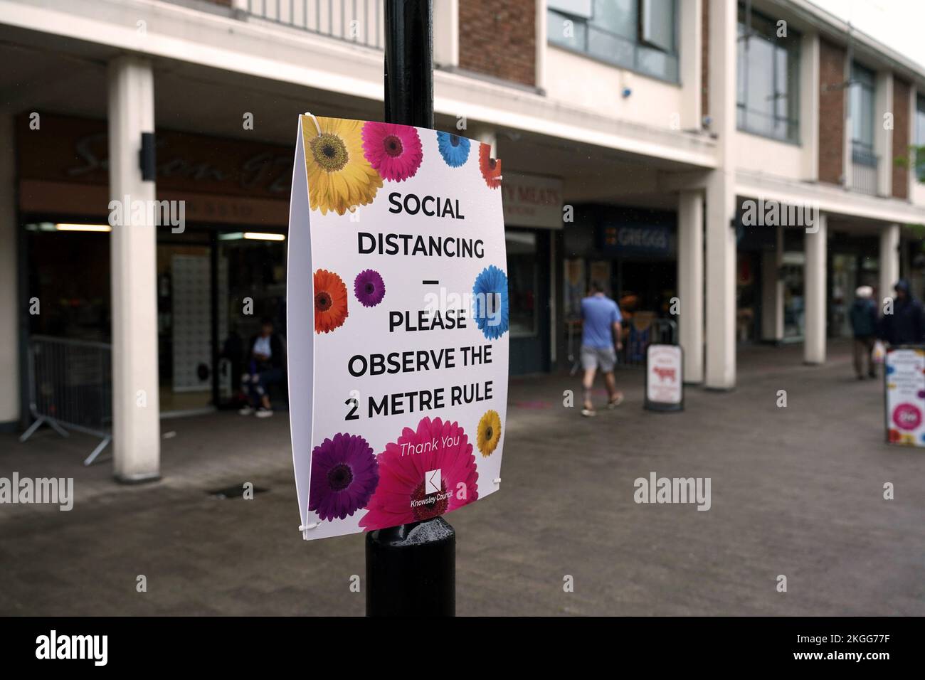 Please keep your distance sign boards in Knowsley to create awareness ...
