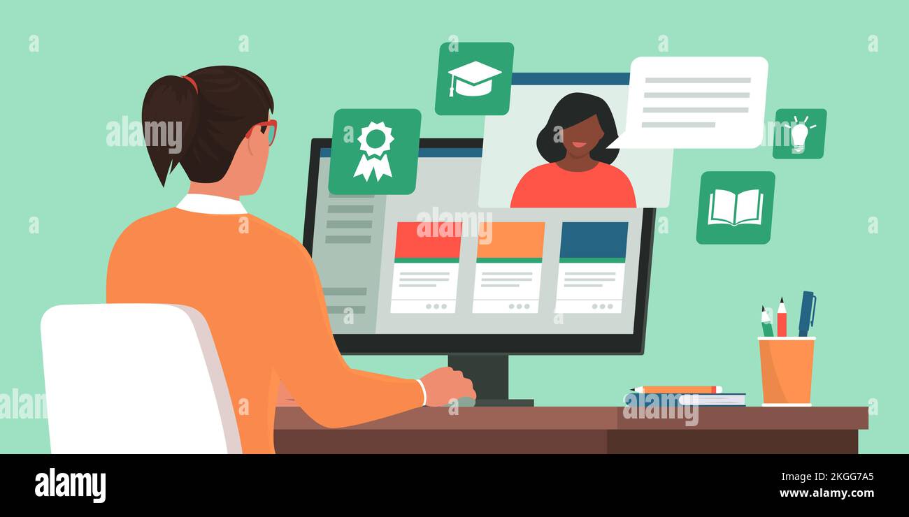 Student classes online Stock Vector Images - Alamy