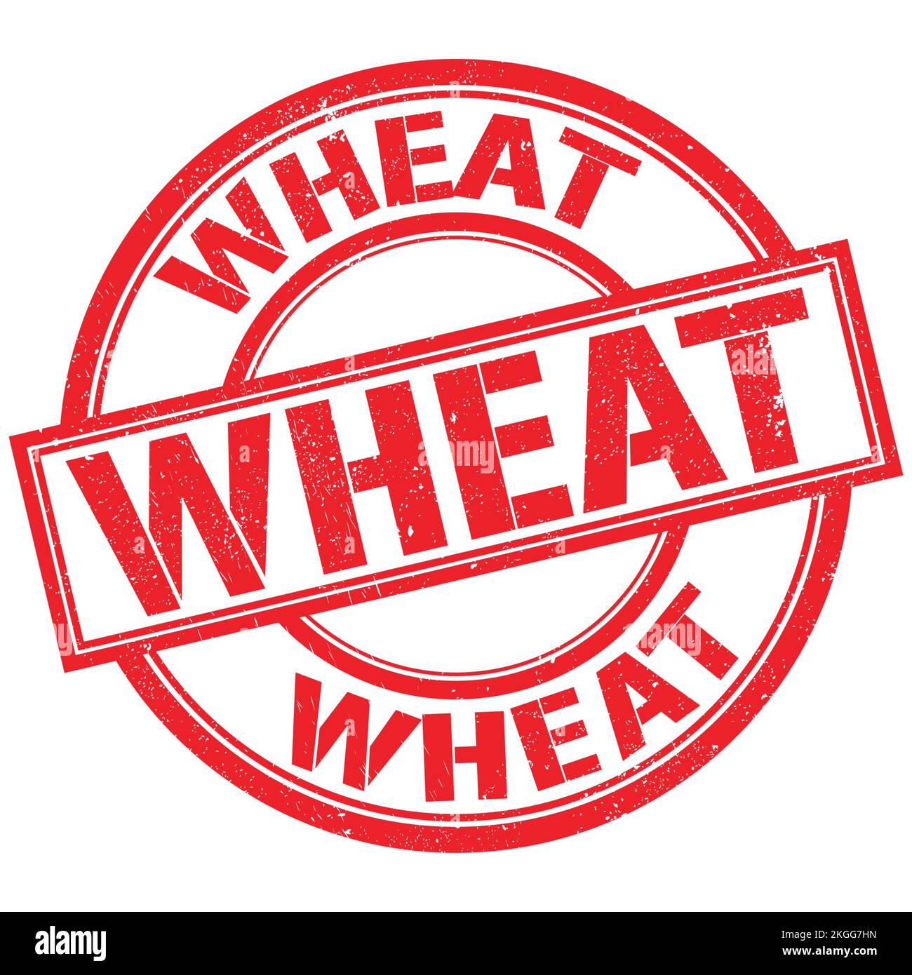 WHEAT text written on red round stamp sign Stock Photo - Alamy