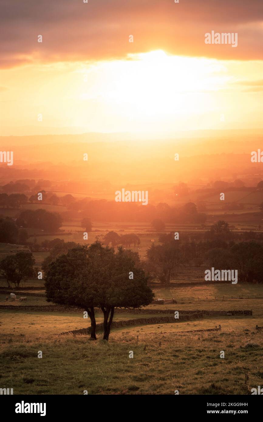 Sunset at Slemish, Co. Antrim Northern Ireland Stock Photo - Alamy