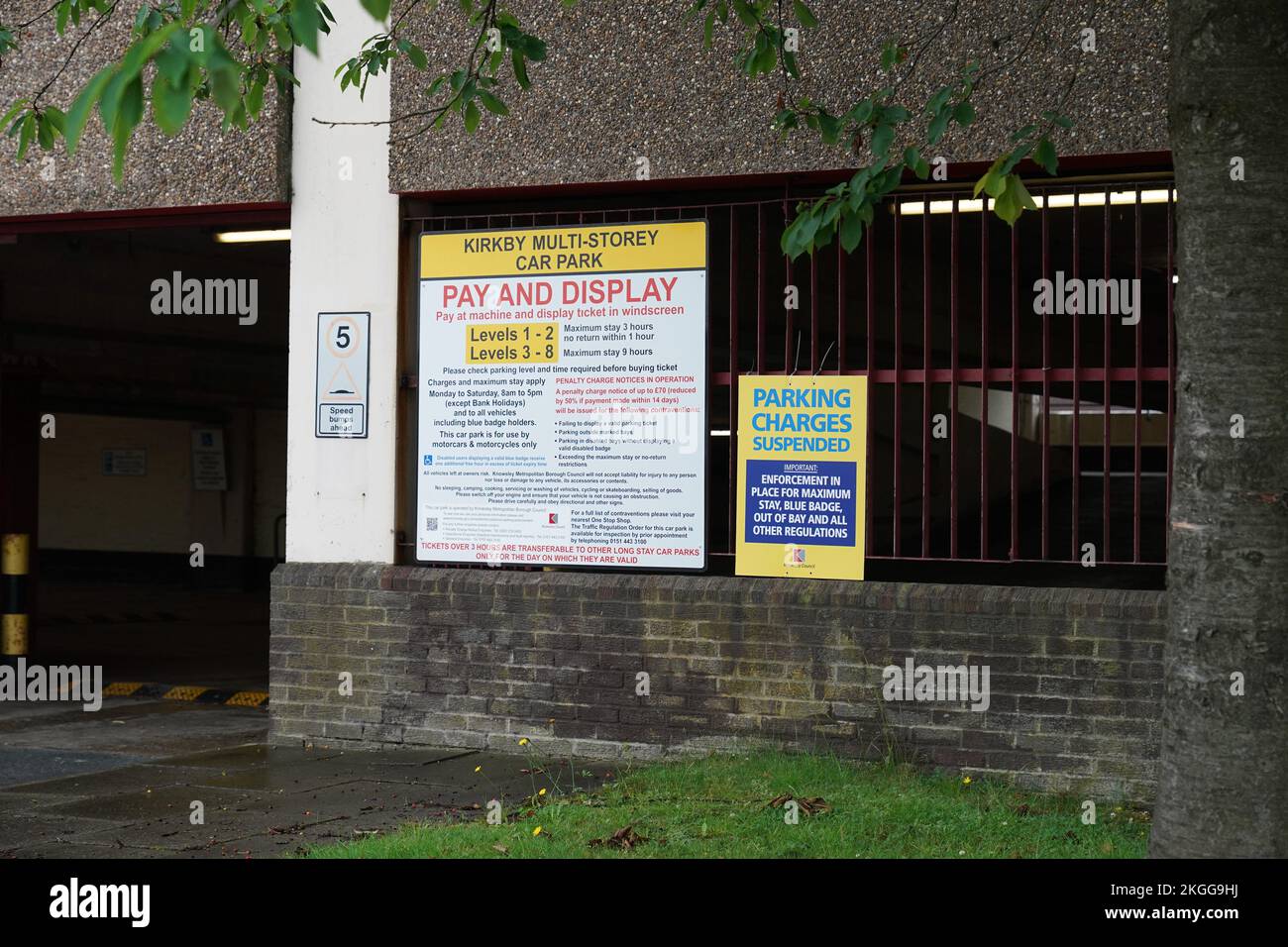 Parking Charge sign suspended during lockdown Stock Photo - Alamy