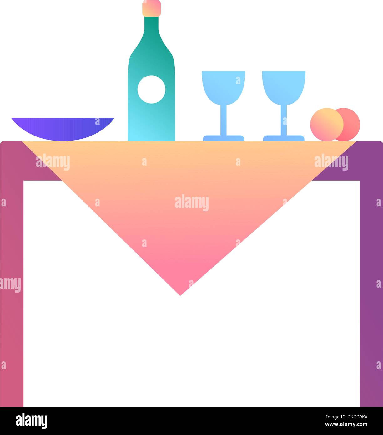 Table served Stock Vector Images - Alamy