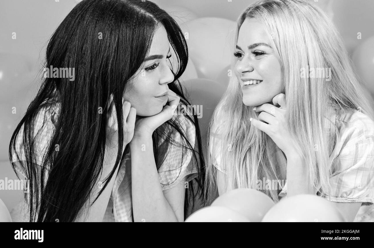 Beautiful woman balloons near Black and White Stock Photos & Images - Alamy