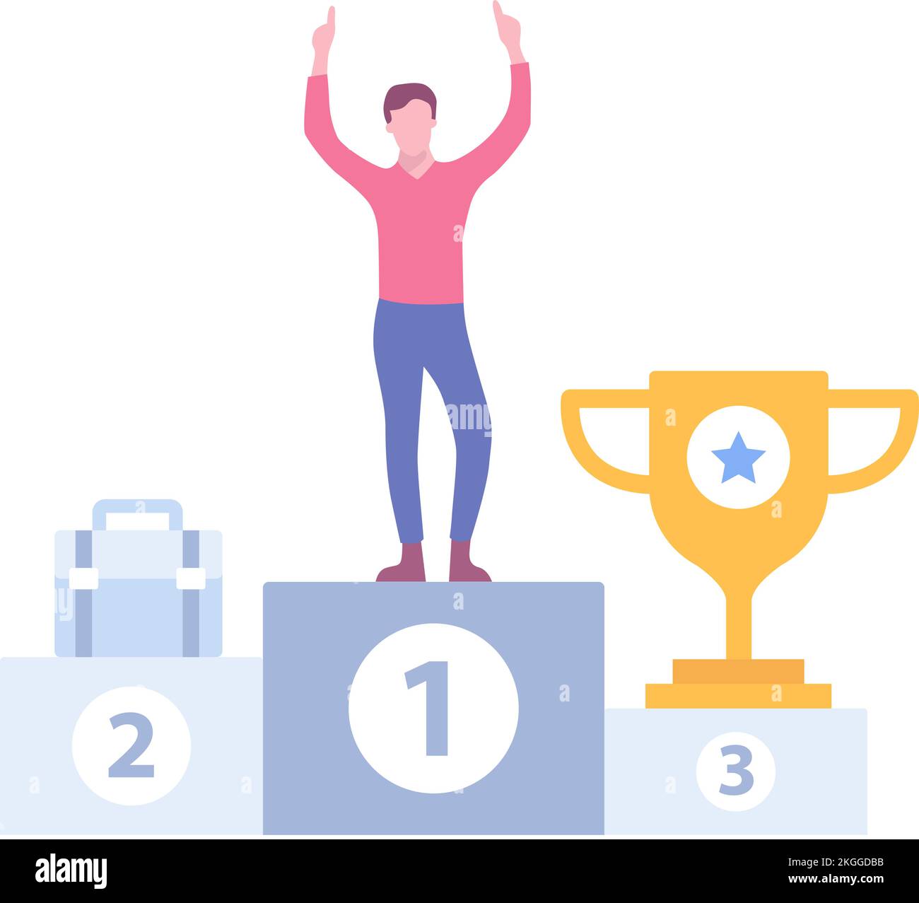 Business man winner on first place vector icon Stock Vector Image & Art ...