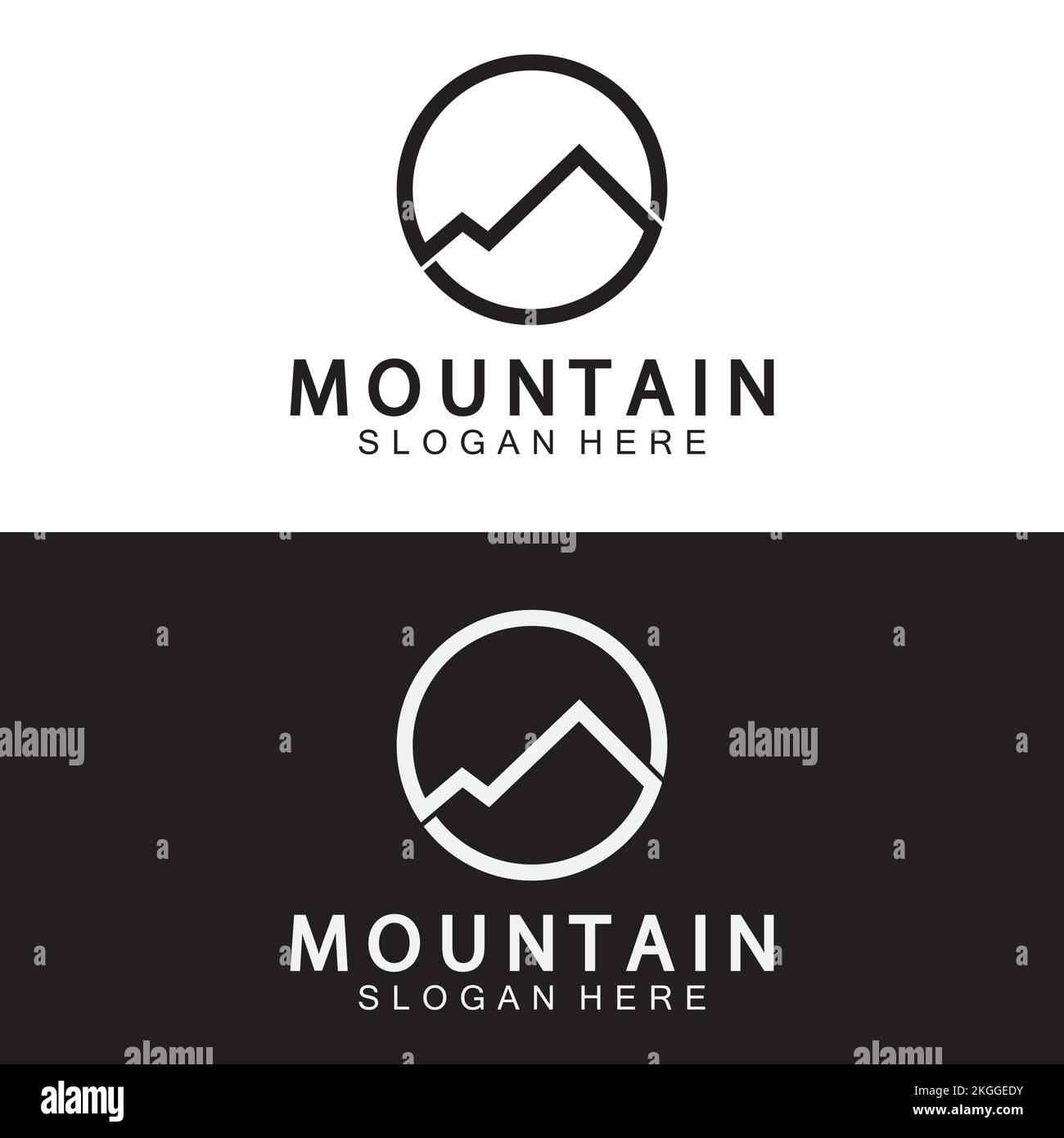 Mountain icon Logo Template Vector illustration design Stock Vector ...