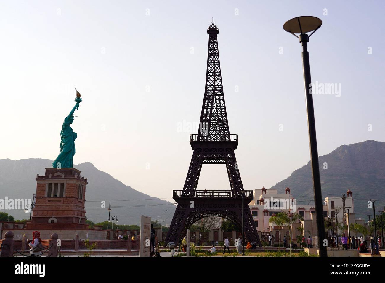 Tourist visits at the Tableau of Seven Wonders Park in Ajmer, India on November 15, 2022. It ...