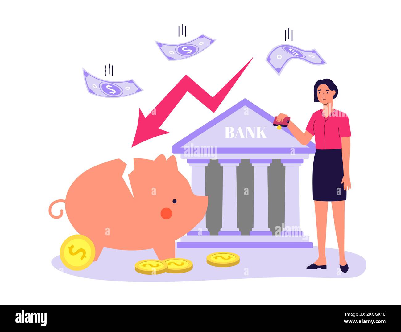 World financial crisis, decline decrease and bankrupt Stock Vector Image & Art - Alamy