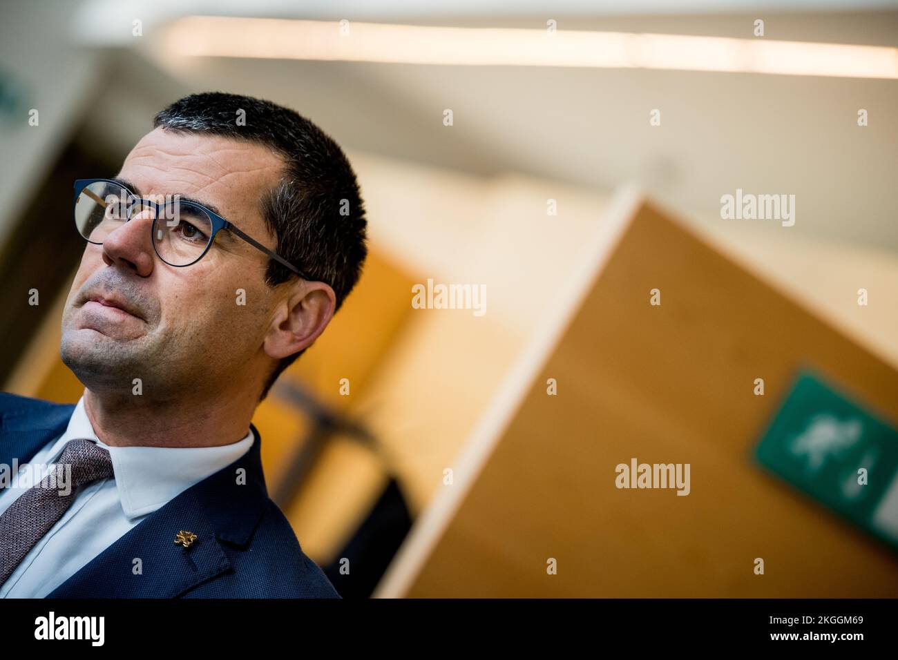 N-VA's Sander Loones pictured during a session of the parliamentary ...