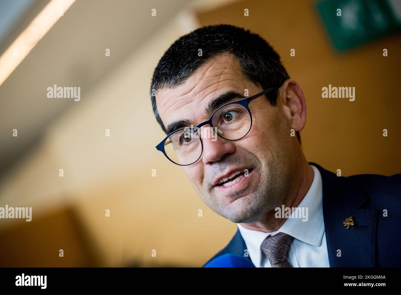 N-VA's Sander Loones pictured during a session of the parliamentary ...