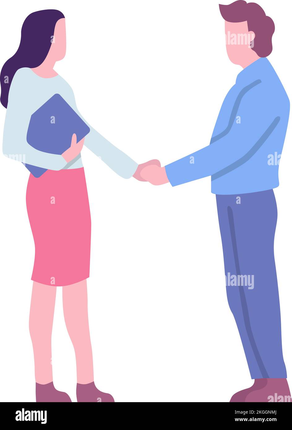 Business interview man handshake Stock Vector Images - Alamy