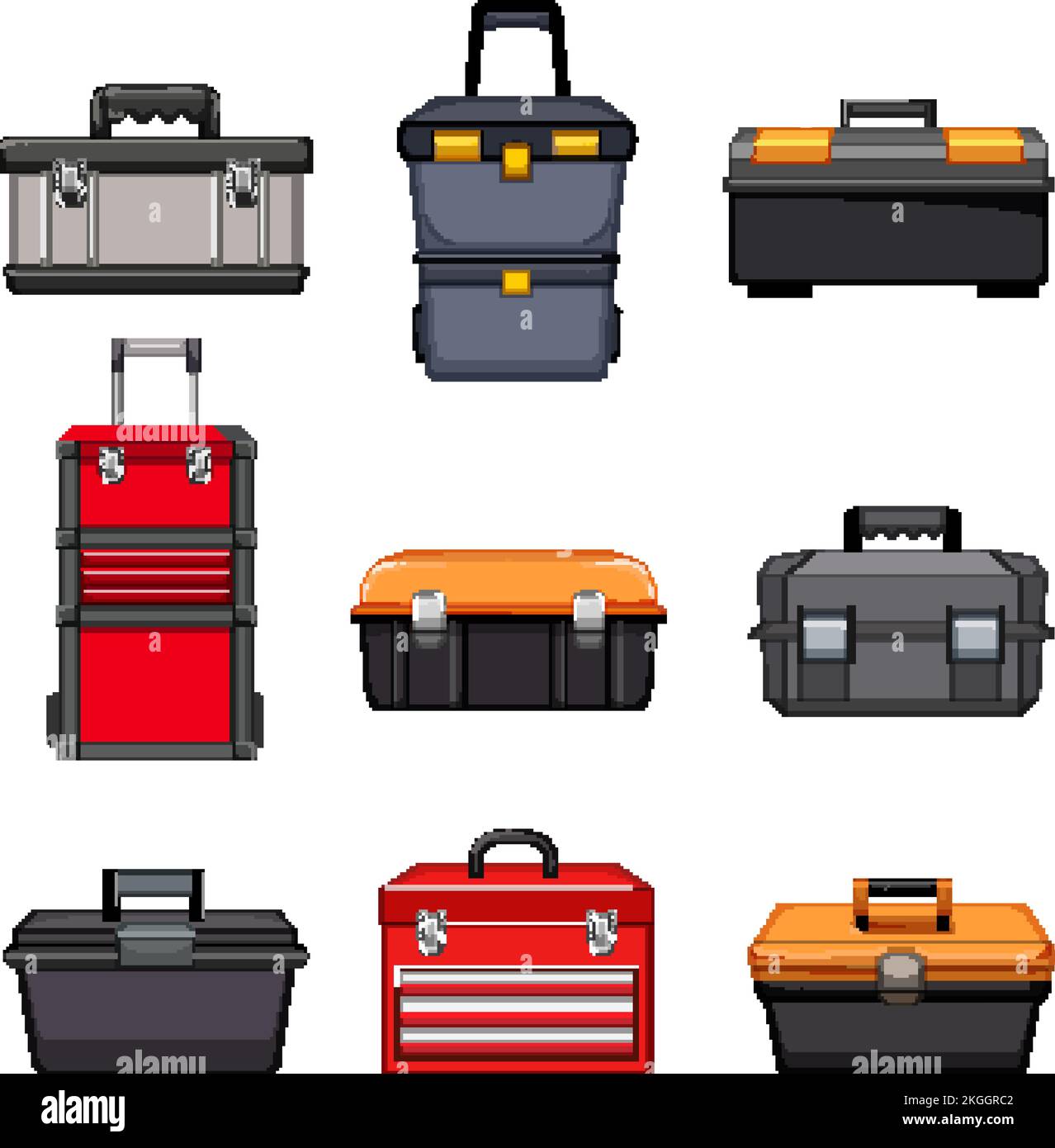 toolbox repair set cartoon vector illustration Stock Vector Image & Art ...
