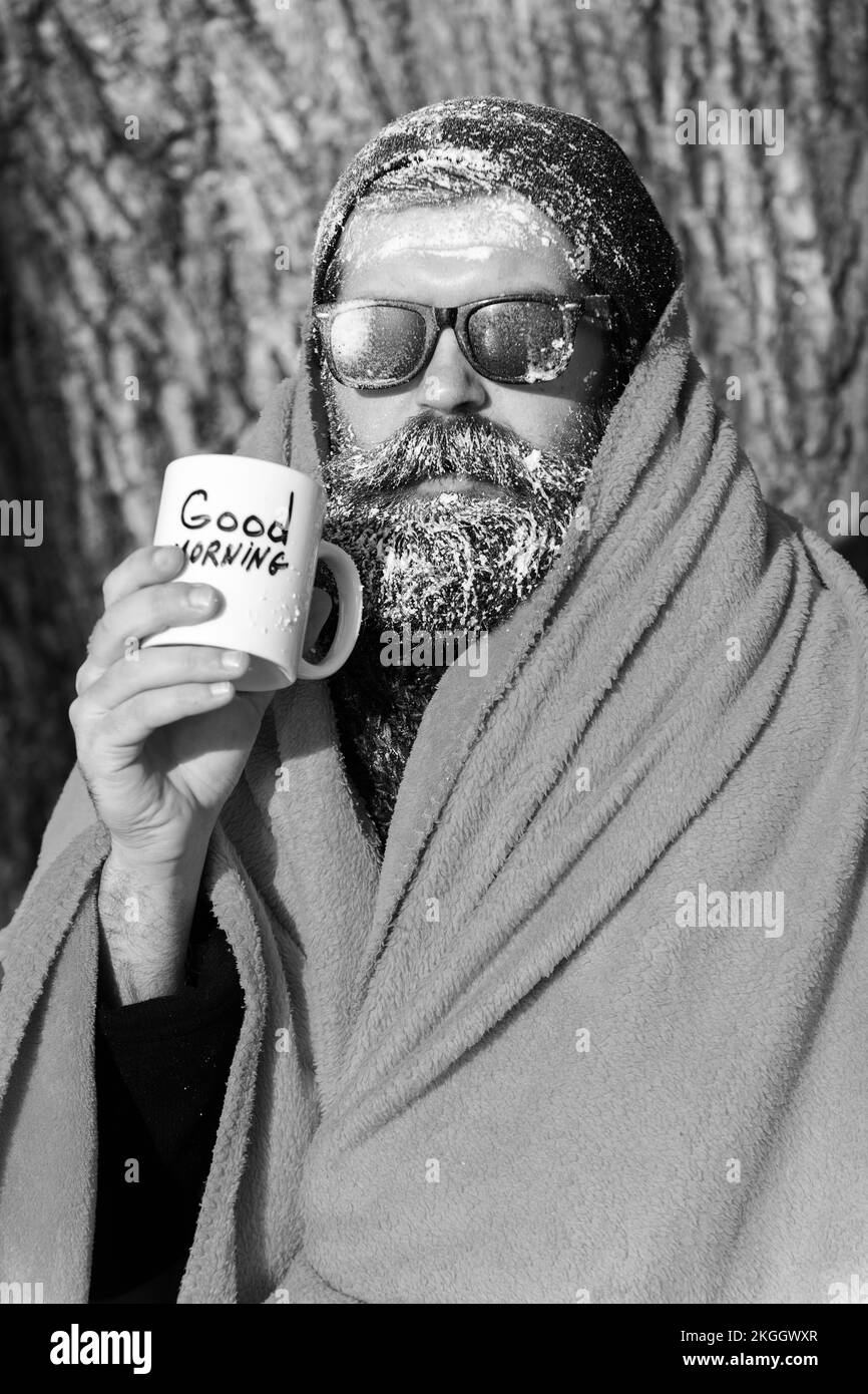 Frozen moustache Black and White Stock Photos & Images - Alamy