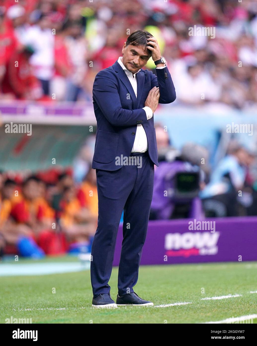 Croatia manager Zlatko Dalic on the touchline during the FIFA World Cup ...