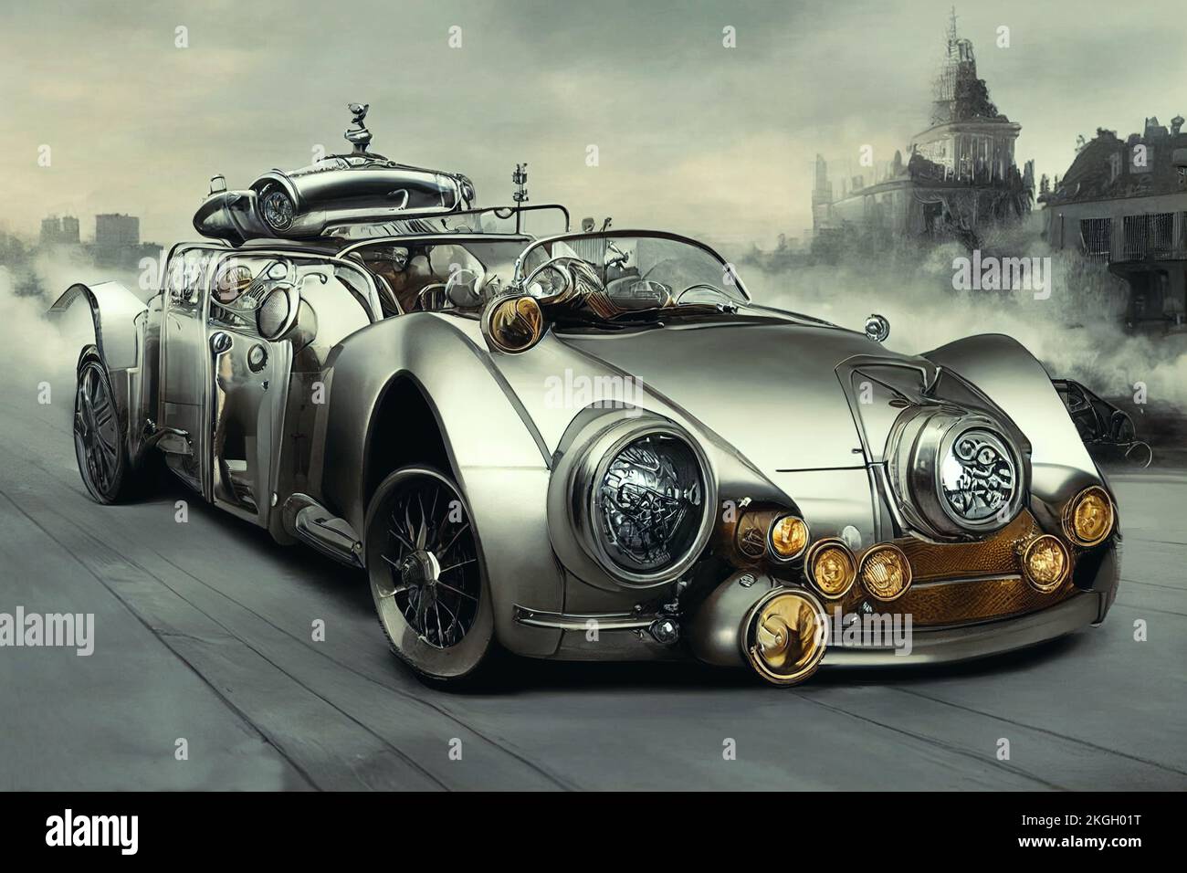 Old convertible car drawing hi-res stock photography and images - Alamy