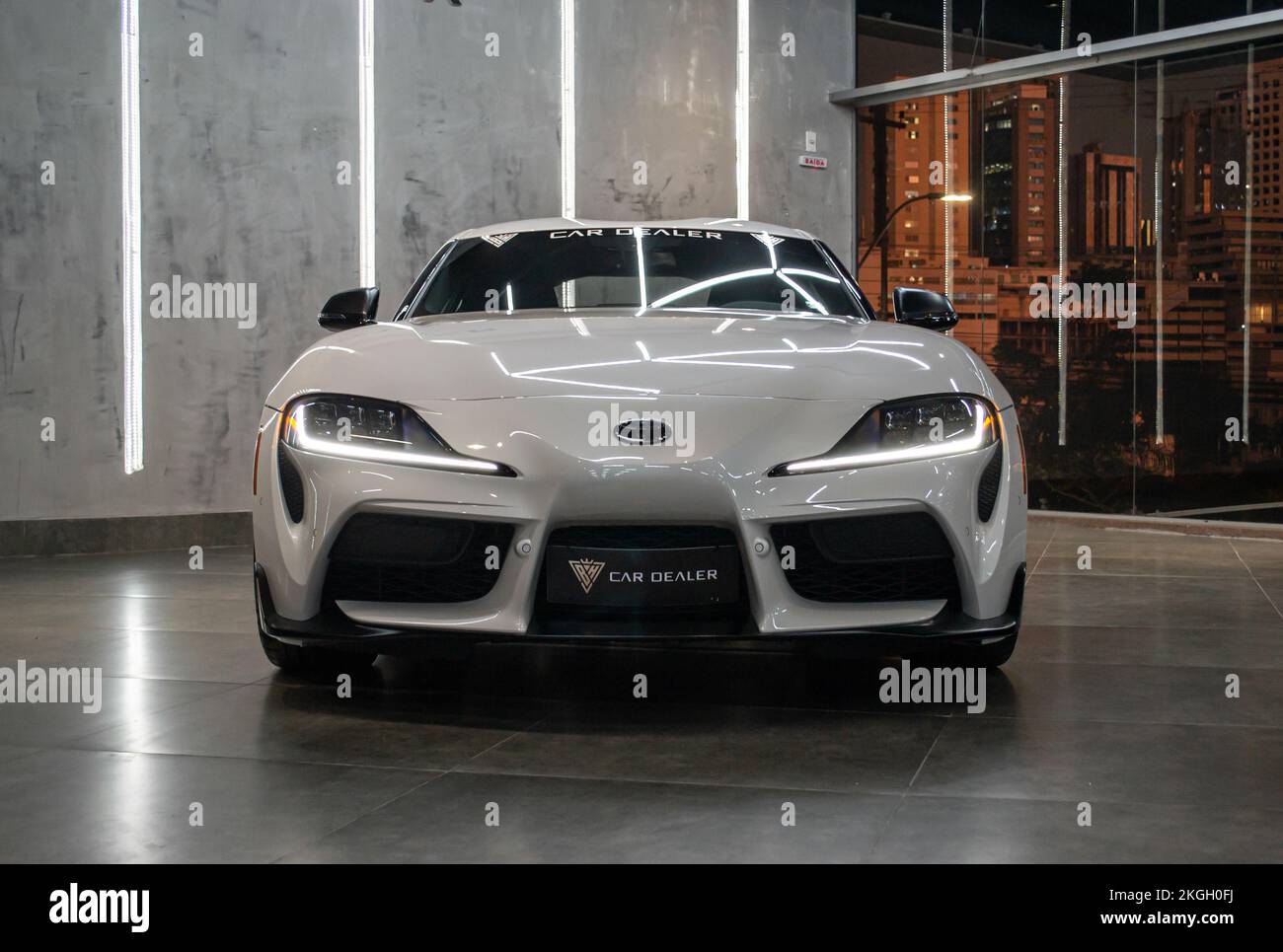 A Toyota Supra A90 MKV Front view in showroom Stock Photo - Alamy