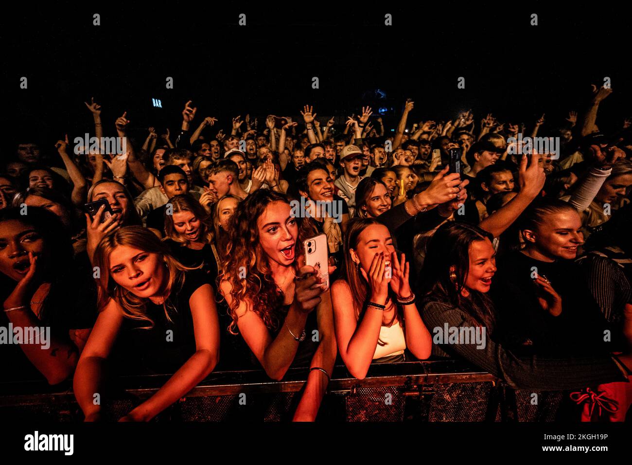 Copenhagen, Denmark. 22nd Nov, 2022. Ecstatic concert goers attend a ...