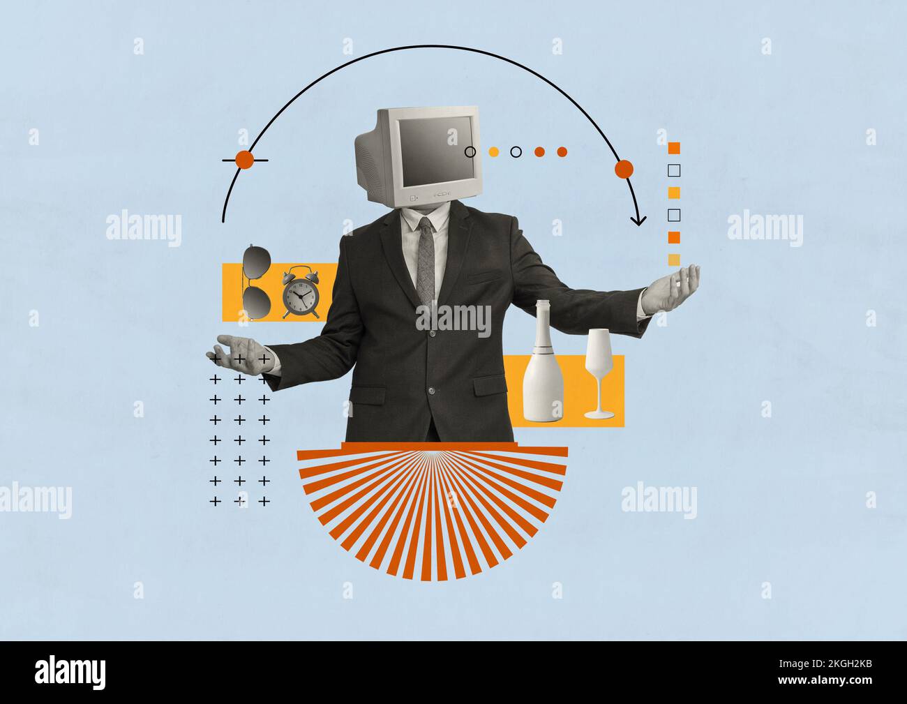 Retro business finance concept business person professional manager ...