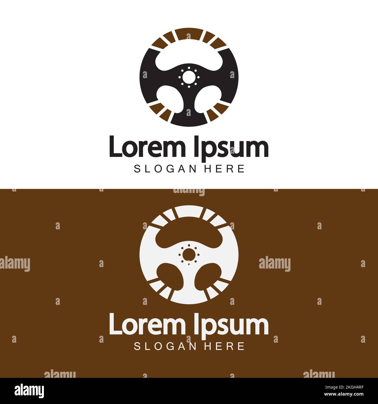 Steering wheel logo. Vector illustration Stock Vector Image & Art - Alamy