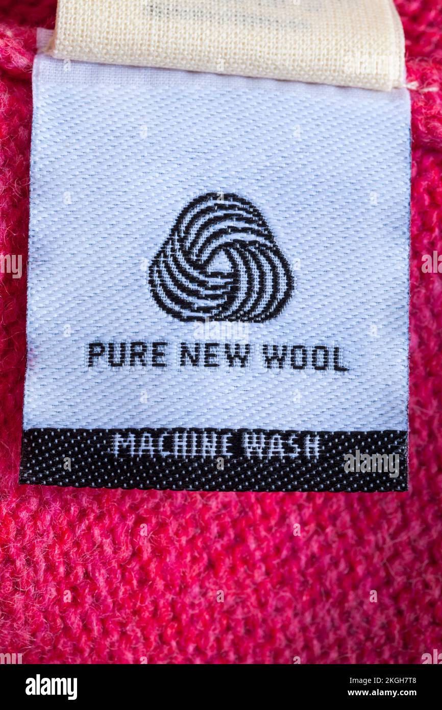 Pure new wool logo hi-res stock photography and images - Alamy