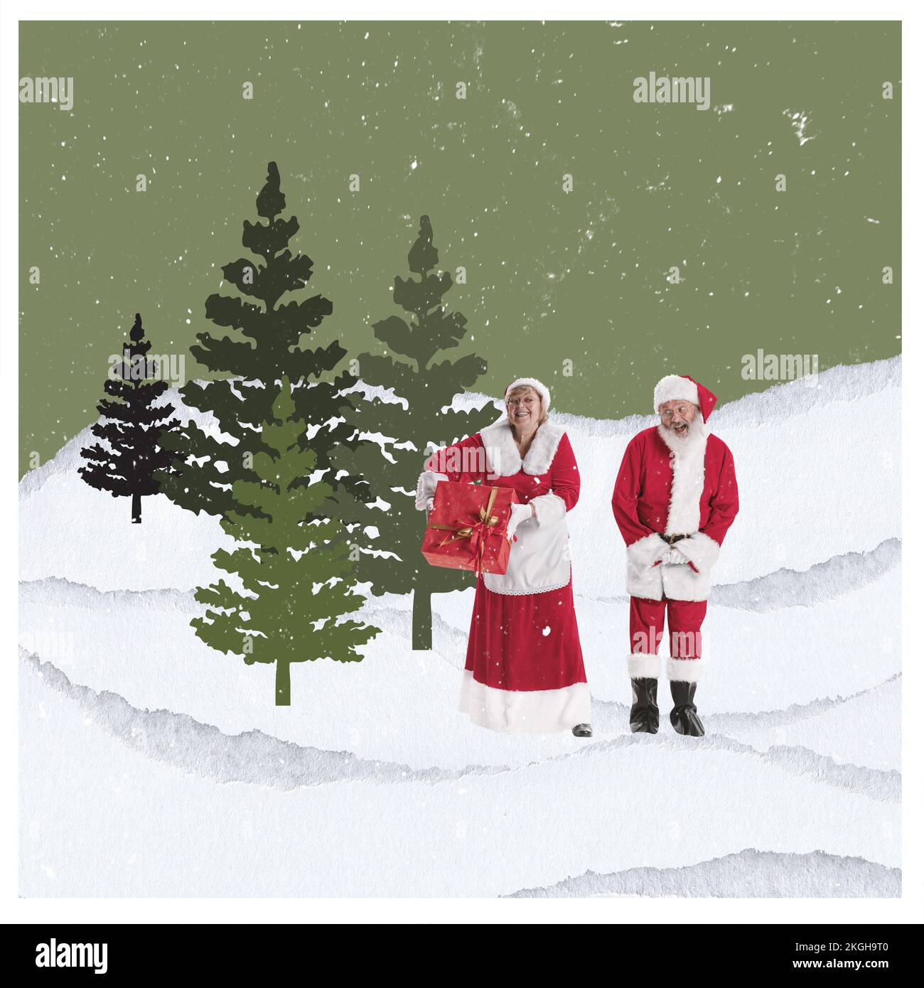 Mr and mrs santa claus Cut Out Stock Images & Pictures - Alamy