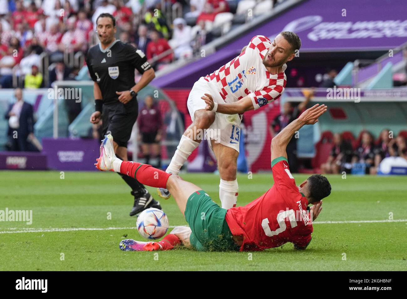 AL KHOR, 23-11-2022 Al Bayt Stadium, World Cup 2022 in Qatar game between Morocco vs Croatia, (L ...