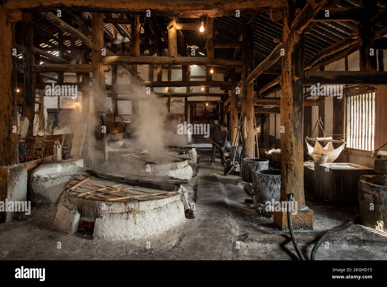 The Zigong Shenhai Well, the deepest salt well in the world, is located ...