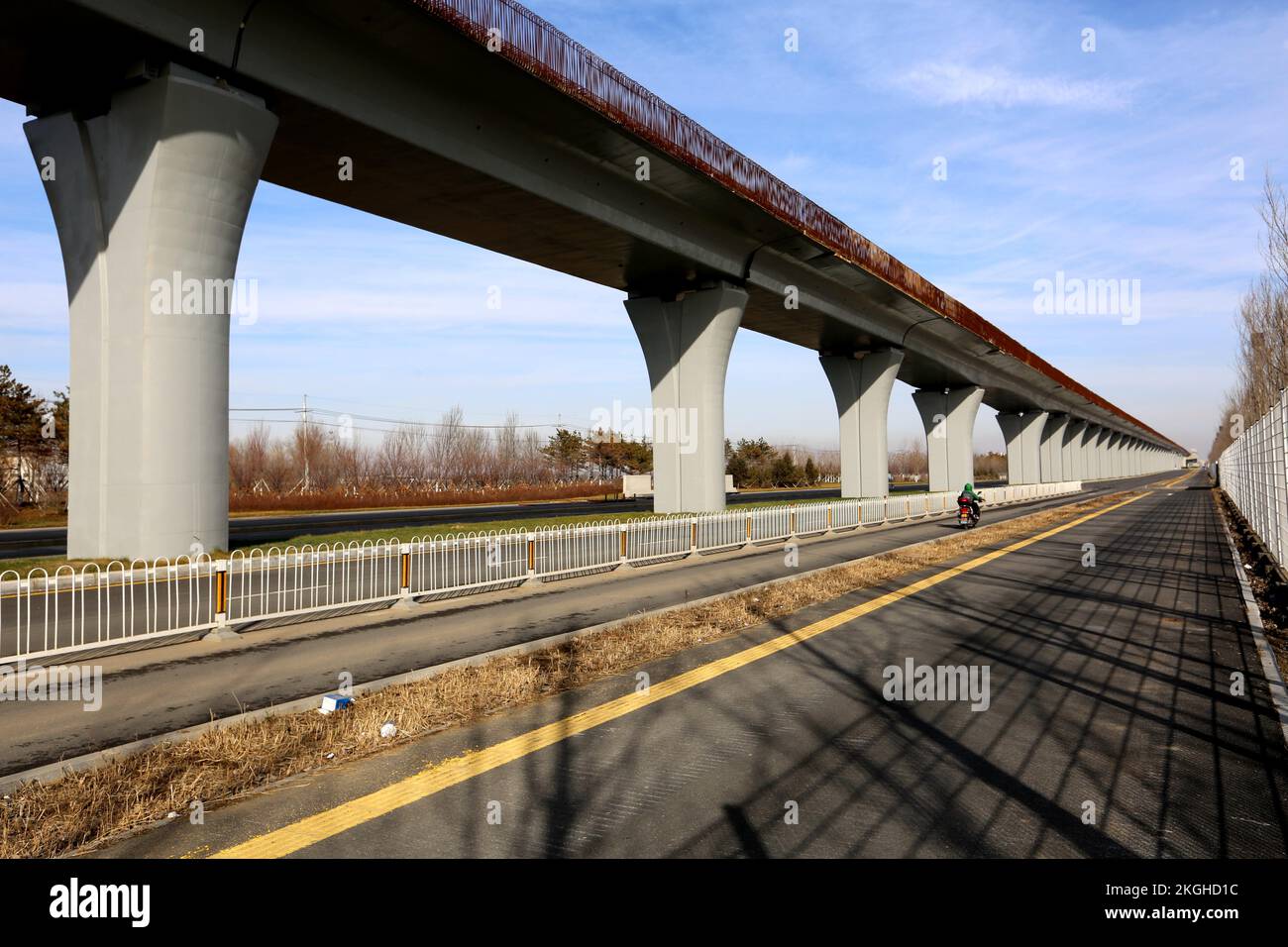 The elevated line and elevated station of Metro Line 3 Phase I are ...