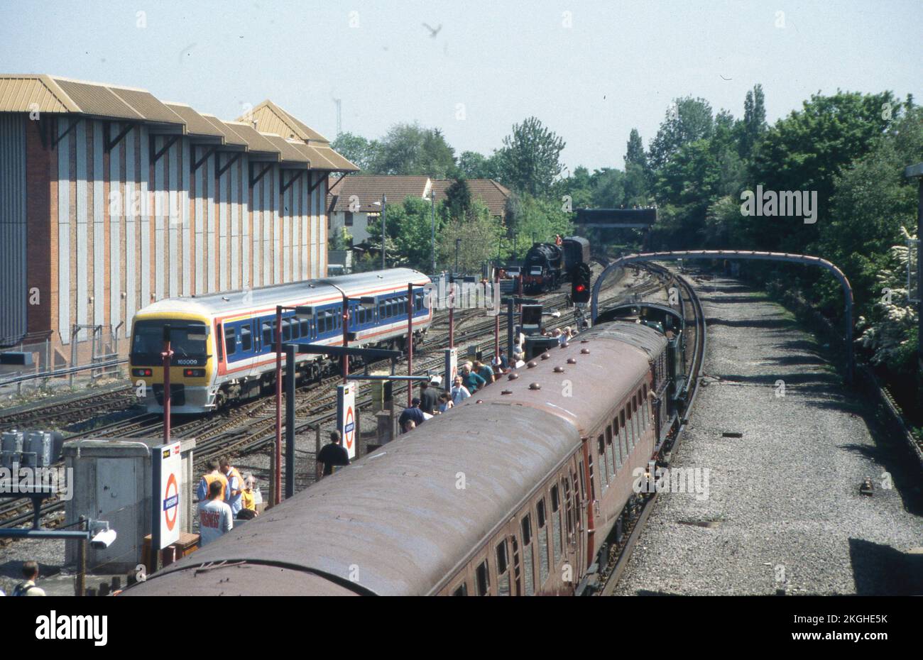 GWR Prairie No. 4144 & LMS Mogul 2968 at Amersham station during 'Steam ...