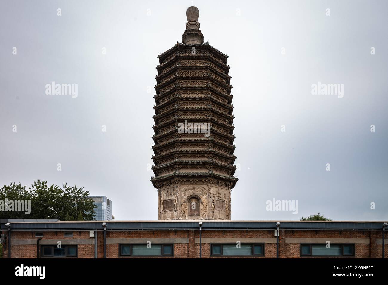 The Tianning Temple is the oldest ground building in Beijing which has ...