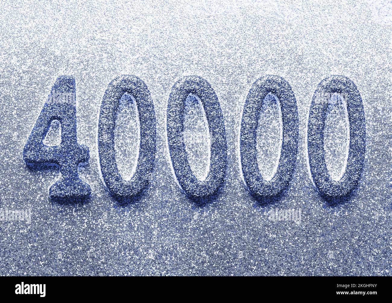 40k or 40 000 followers or likes thank you card with blue numbers ...