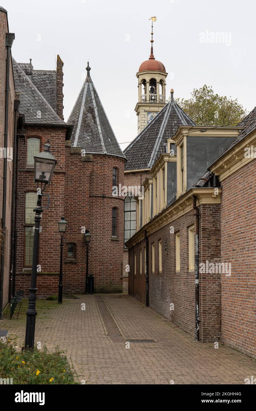 Old historic buildings in the town of Assen in the Netherlands Stock ...