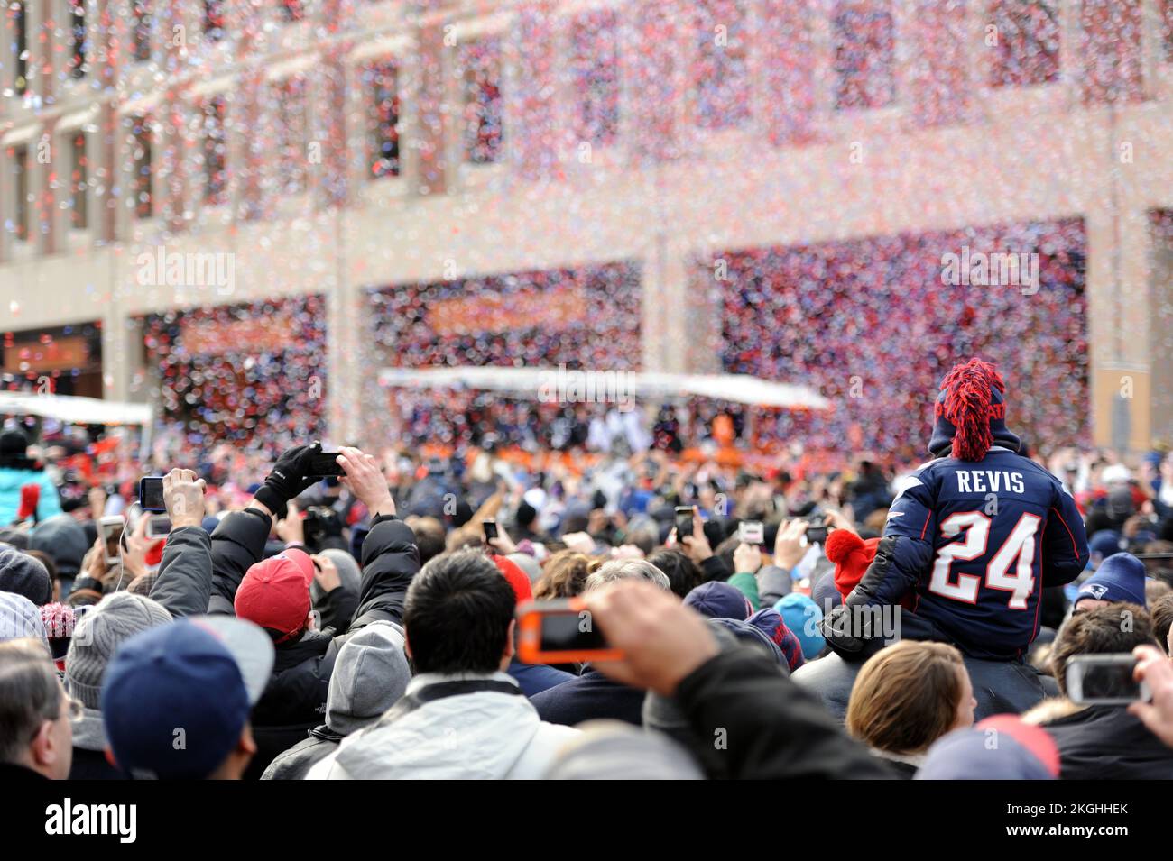 Crowds celebrating themselves after winning the Air Patriots super bowl ...