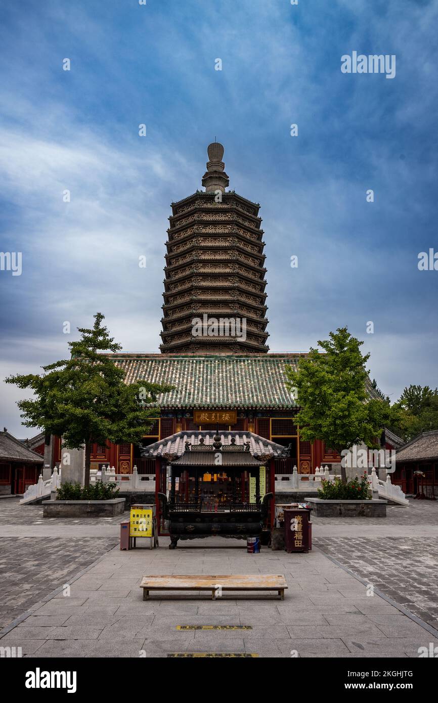 The Tianning Temple is the oldest ground building in Beijing which has ...