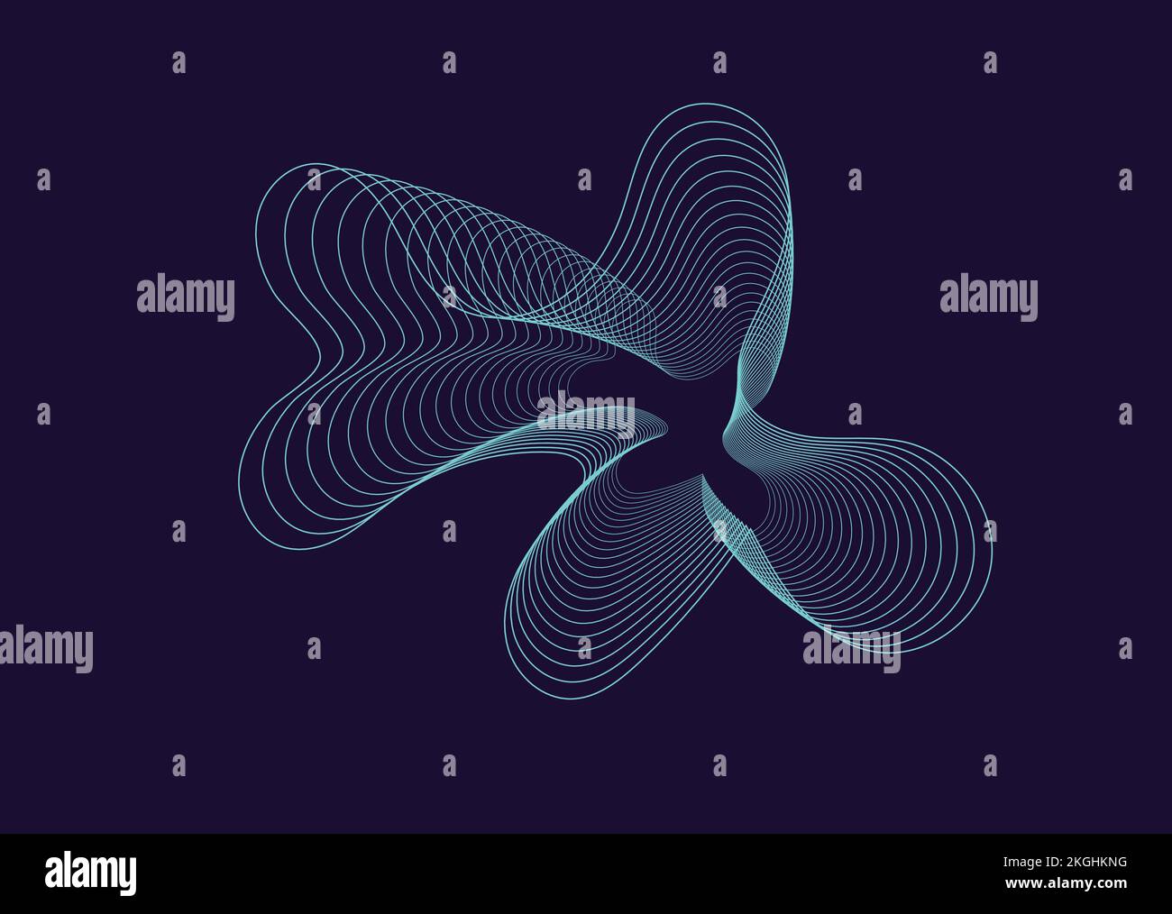 An editable vector of a blue holographic line art Stock Vector Image ...