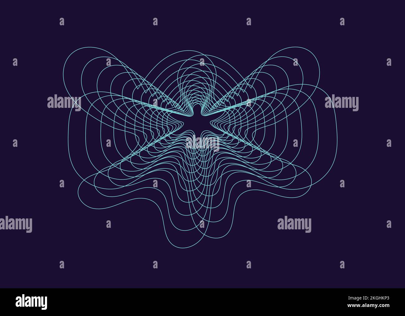 An editable vector of a blue holographic line art Stock Vector Image ...