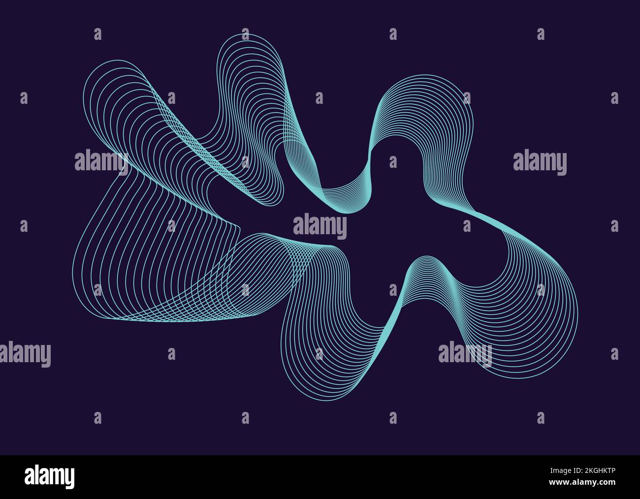 An editable vector of a blue holographic line art Stock Vector Image ...