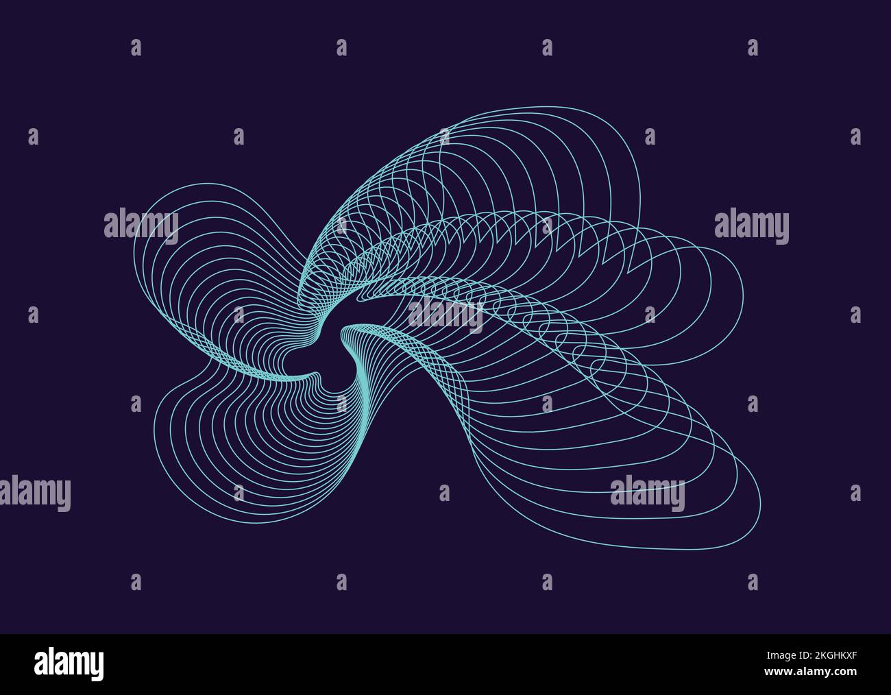 An editable vector of a blue holographic line art Stock Vector Image ...