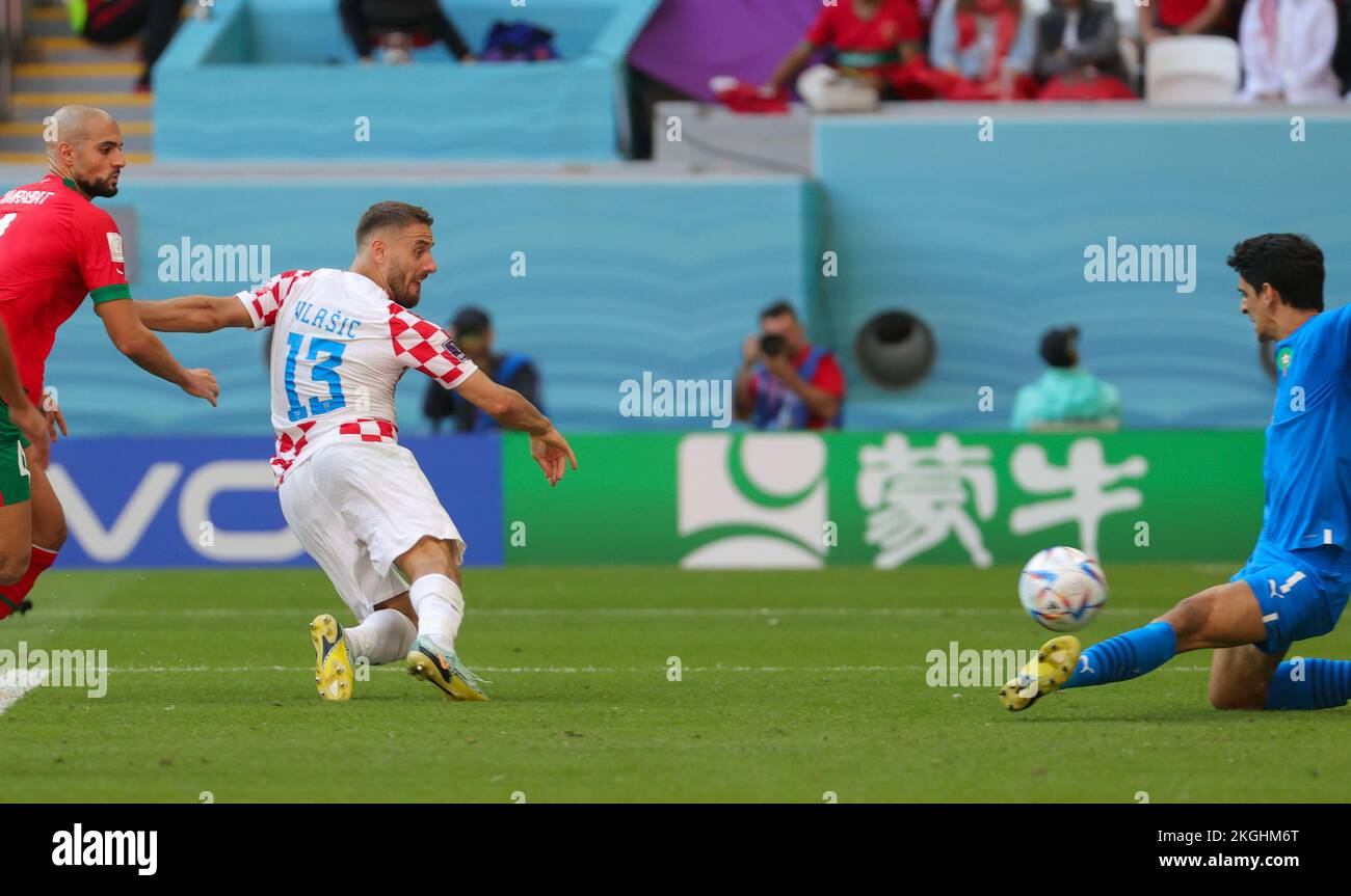 Al Khor, Qatar. 23rd Nov, 2022. Moroccan goalkeeper Yassine Bounou ...