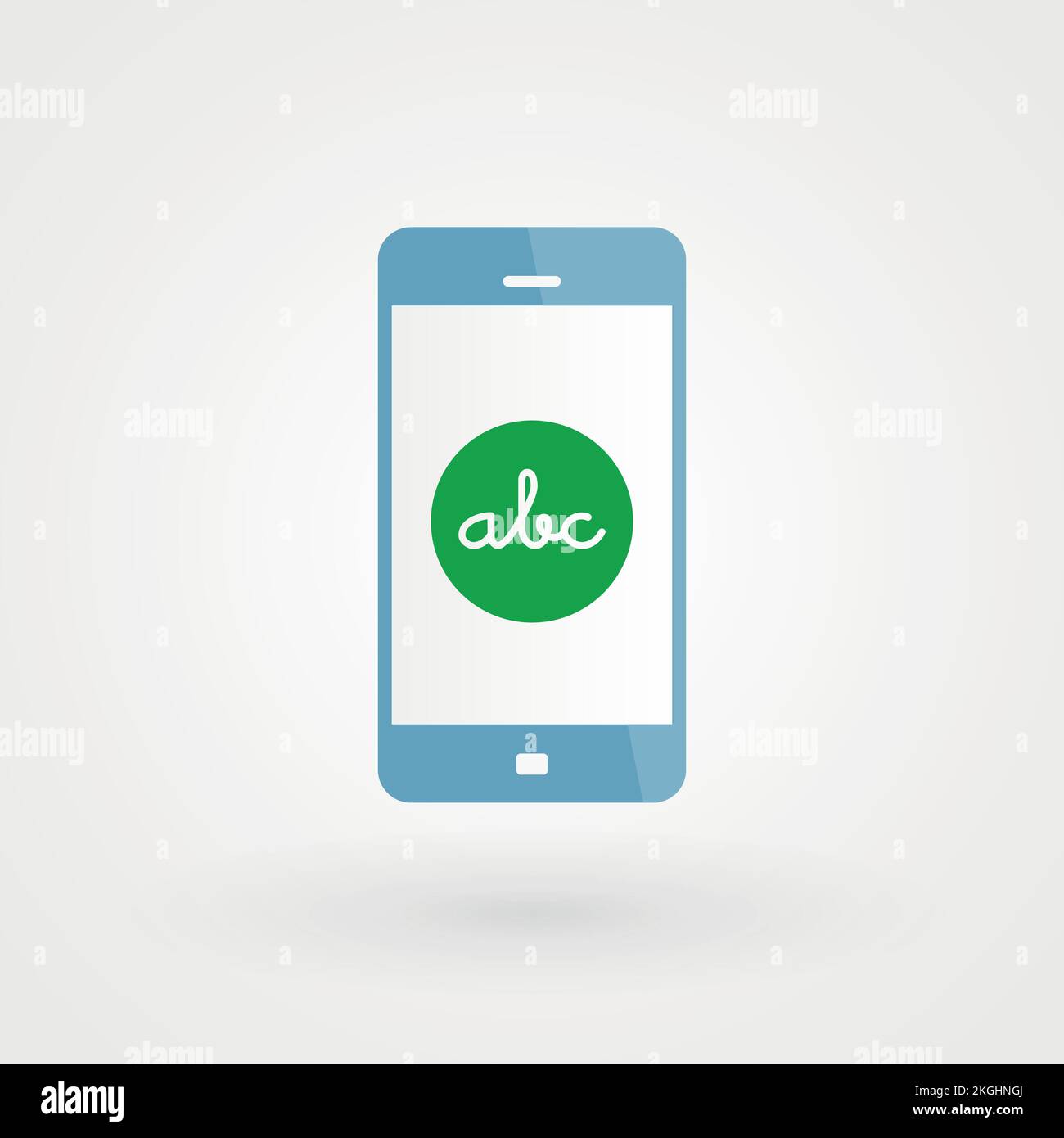 Smartphone and Abc. Concept of education. Vector illustration, flat ...