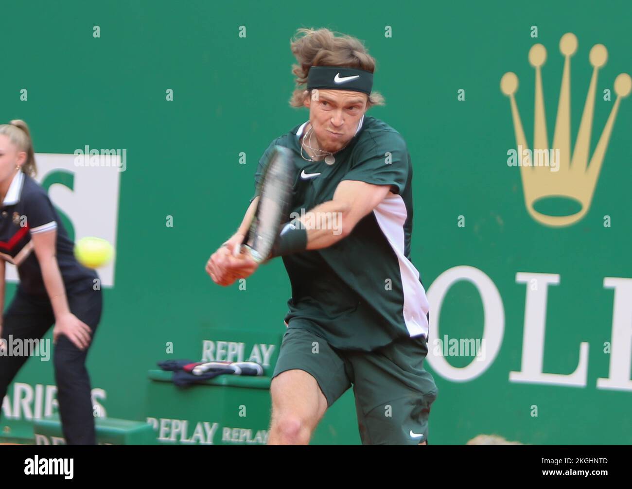 Andrey Rublev of Russia during day 4 of the Rolex Monte-Carlo Masters ...