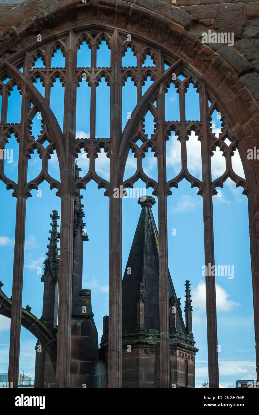 Coventry's medieval cathedral ruins in England UK Stock Photo - Alamy